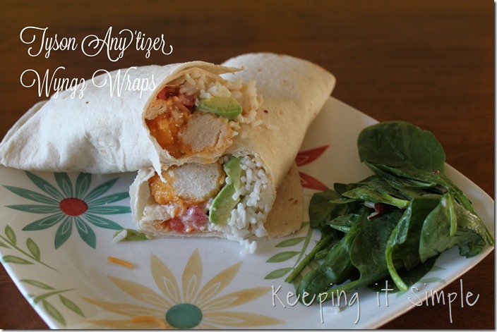 Tyson Any’tizer Wyngz Wrap Recipe • Keeping it Simple