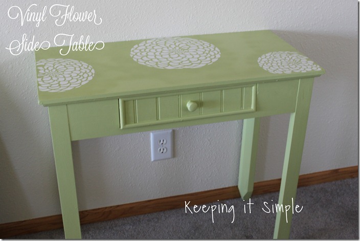 Vinyl Decal Side Table - Keeping it Simple