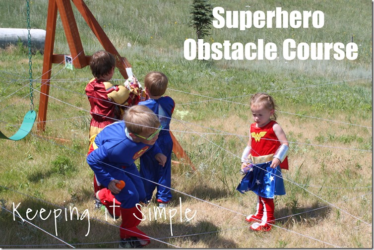Superhero Obstacle Course {Playing Dress Up} - Keeping it Simple