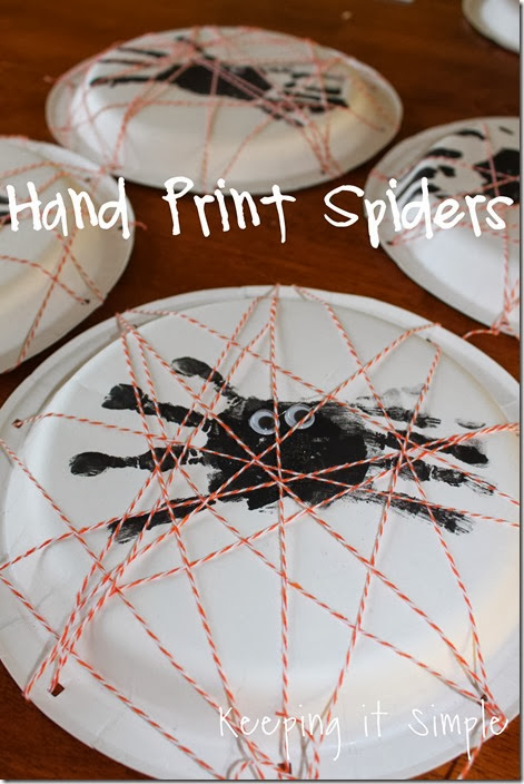Hand Print Spiders {Kids Craft} • Keeping it Simple