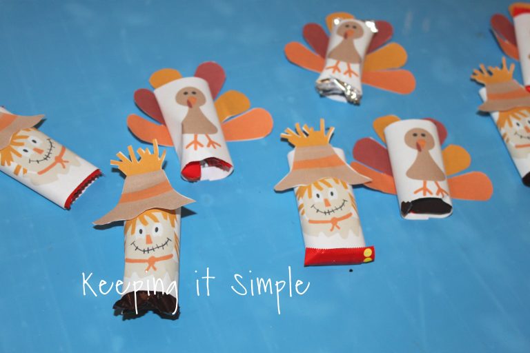 Thanksgiving Candy Bars with Printable Wrapper - Keeping it Simple