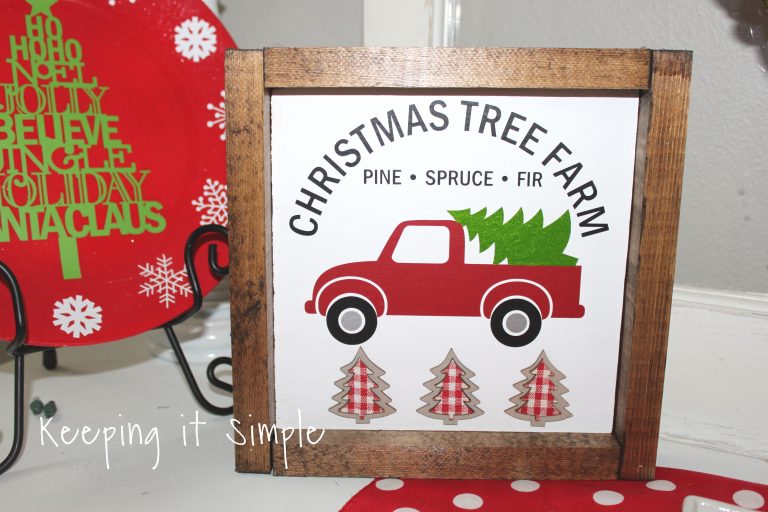 Christmas Tree Farm Sign {with Cut File} - Keeping it Simple