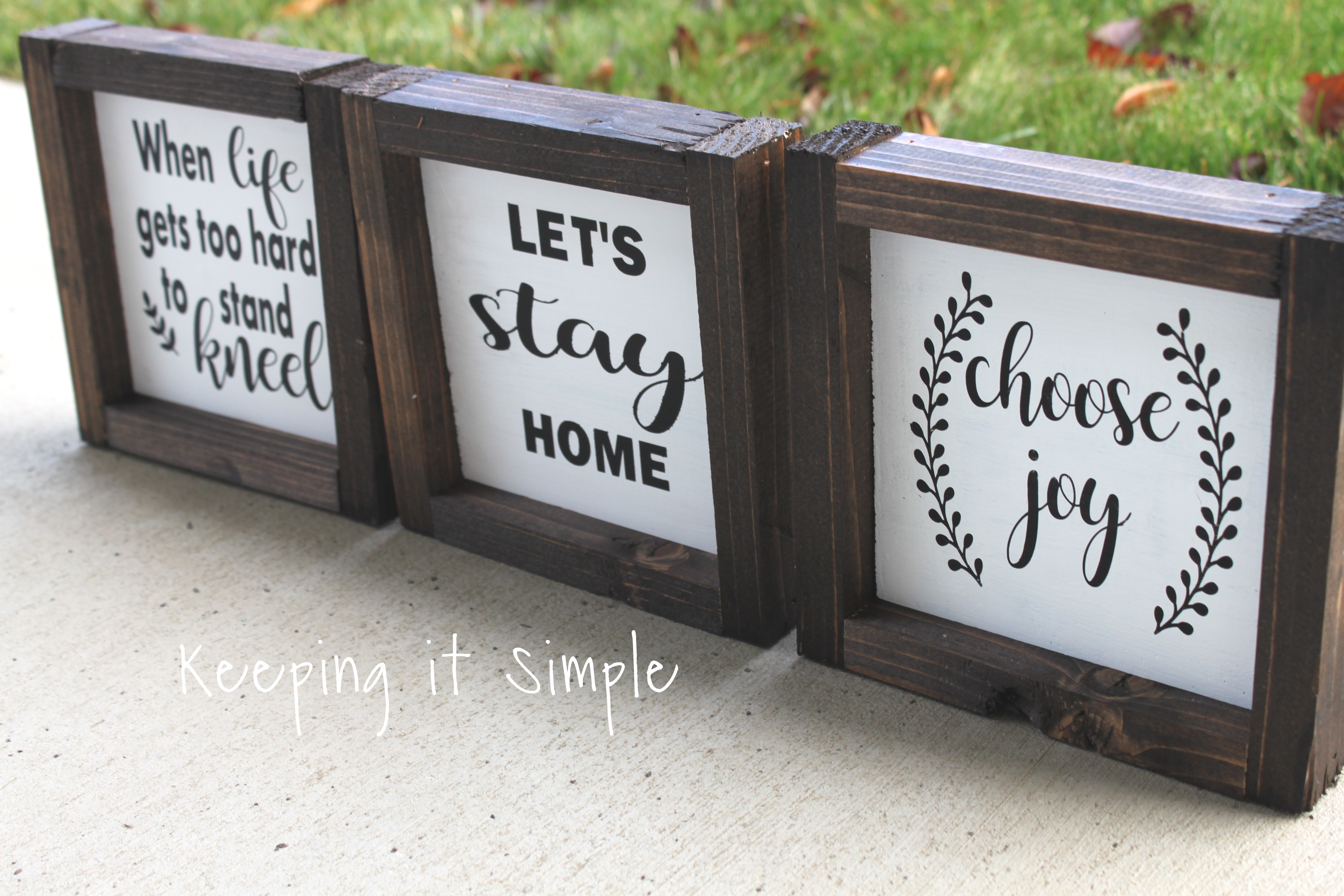 Vinyl Wood Signs