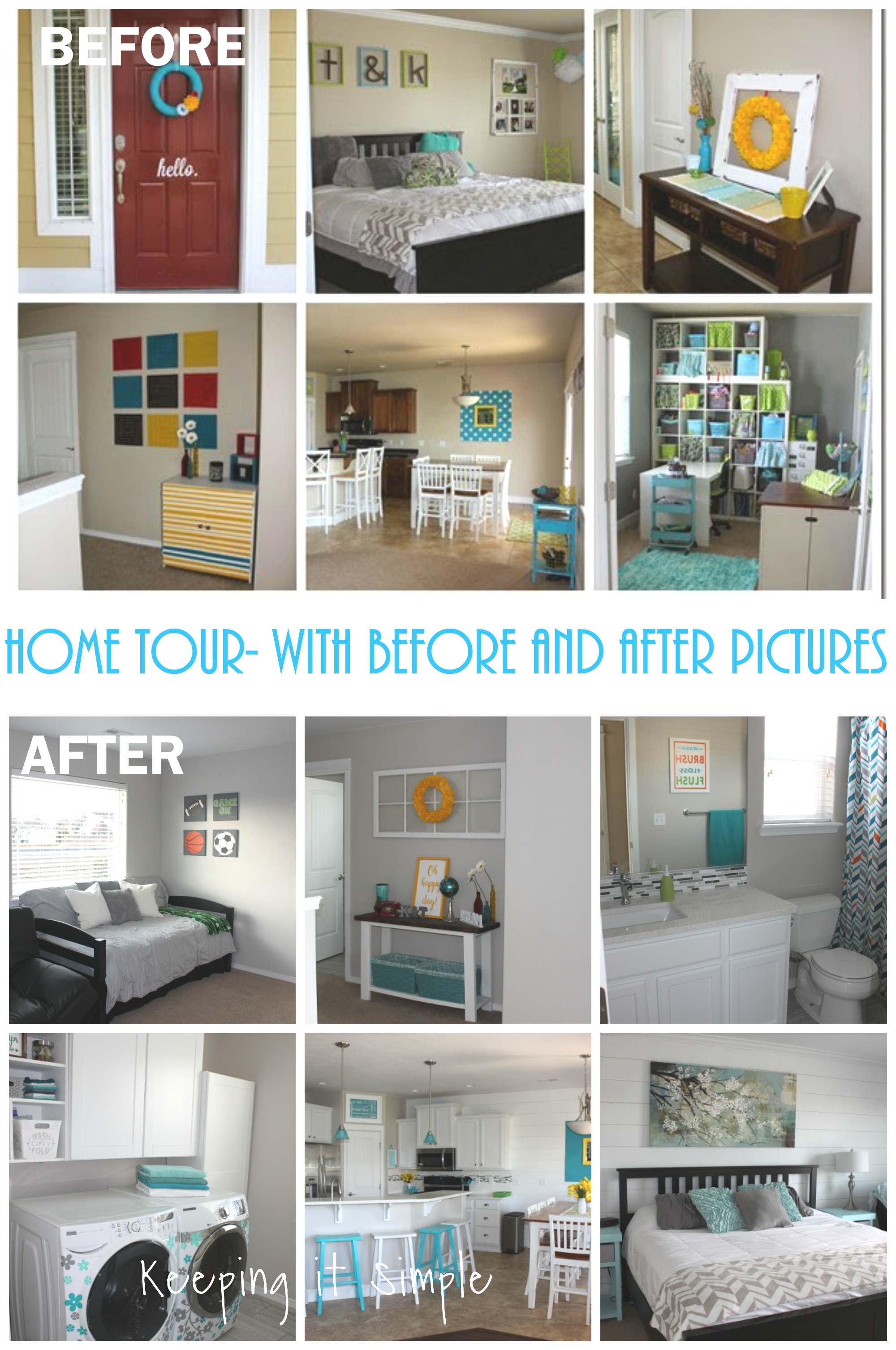 Home Tour- Before and After - Keeping it Simple