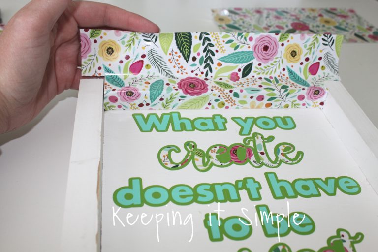 Craft Room Sign with Patterned Vinyl {Free SVG File} - Keeping it Simple