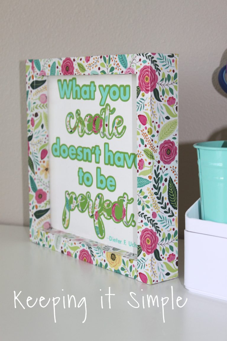 Craft Room Sign with Patterned Vinyl {Free SVG File} - Keeping it Simple