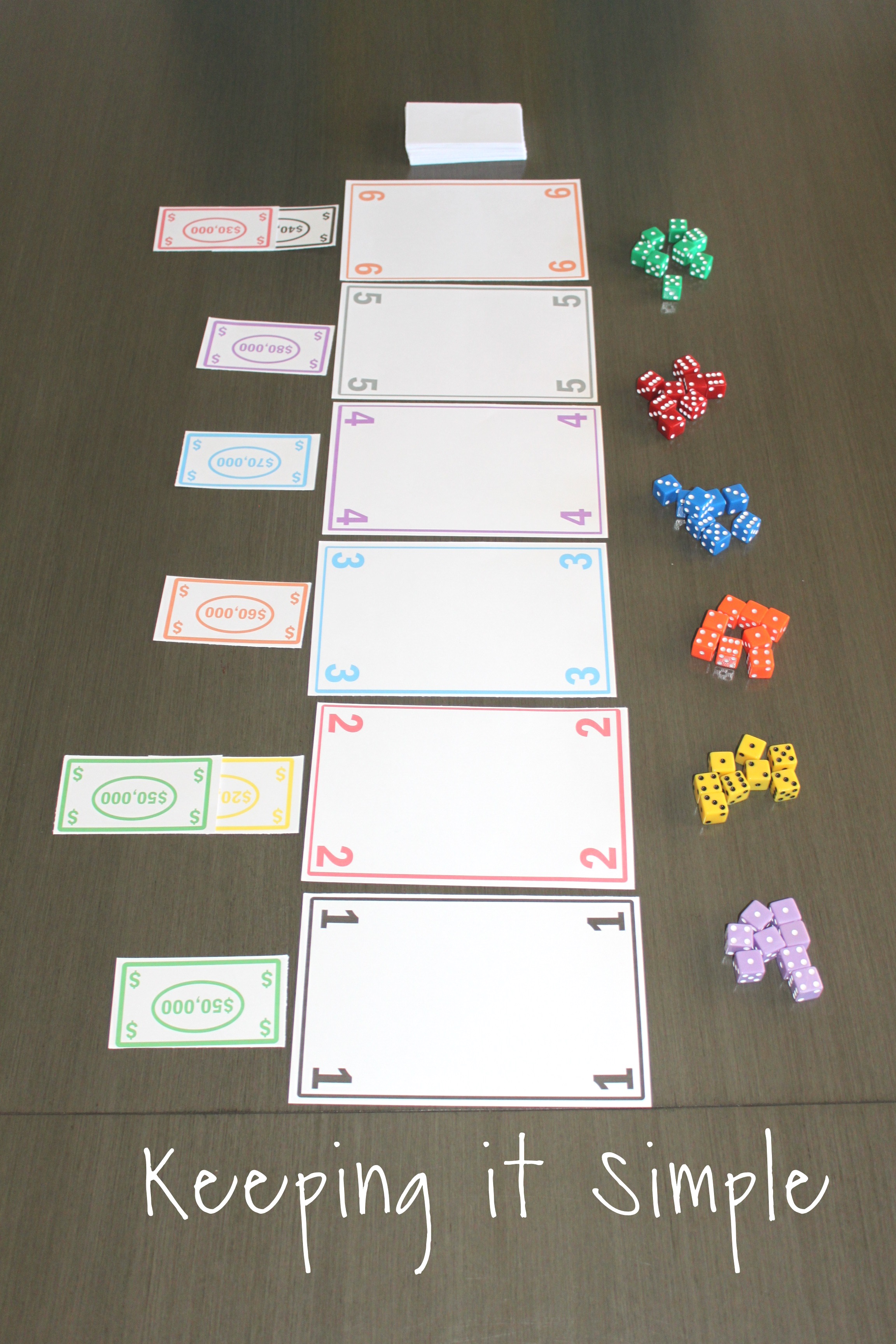 Fun dice game for kids and all ages 4 Keeping It Simple