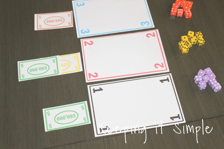 Fun and Easy Dice Game with Printable - Keeping it Simple