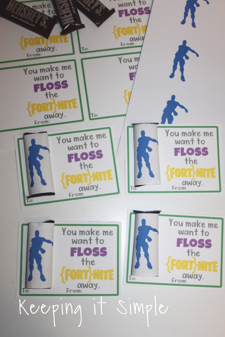 Homemade Fortnite Valentines with Free Printable - Keeping it Simple