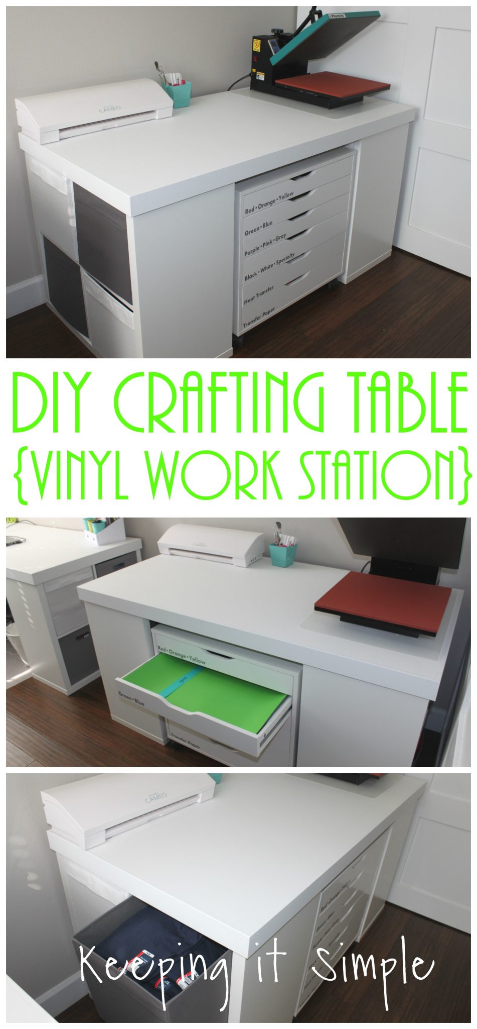 DIY Crafting Table {Vinyl Work Station} - Keeping it Simple