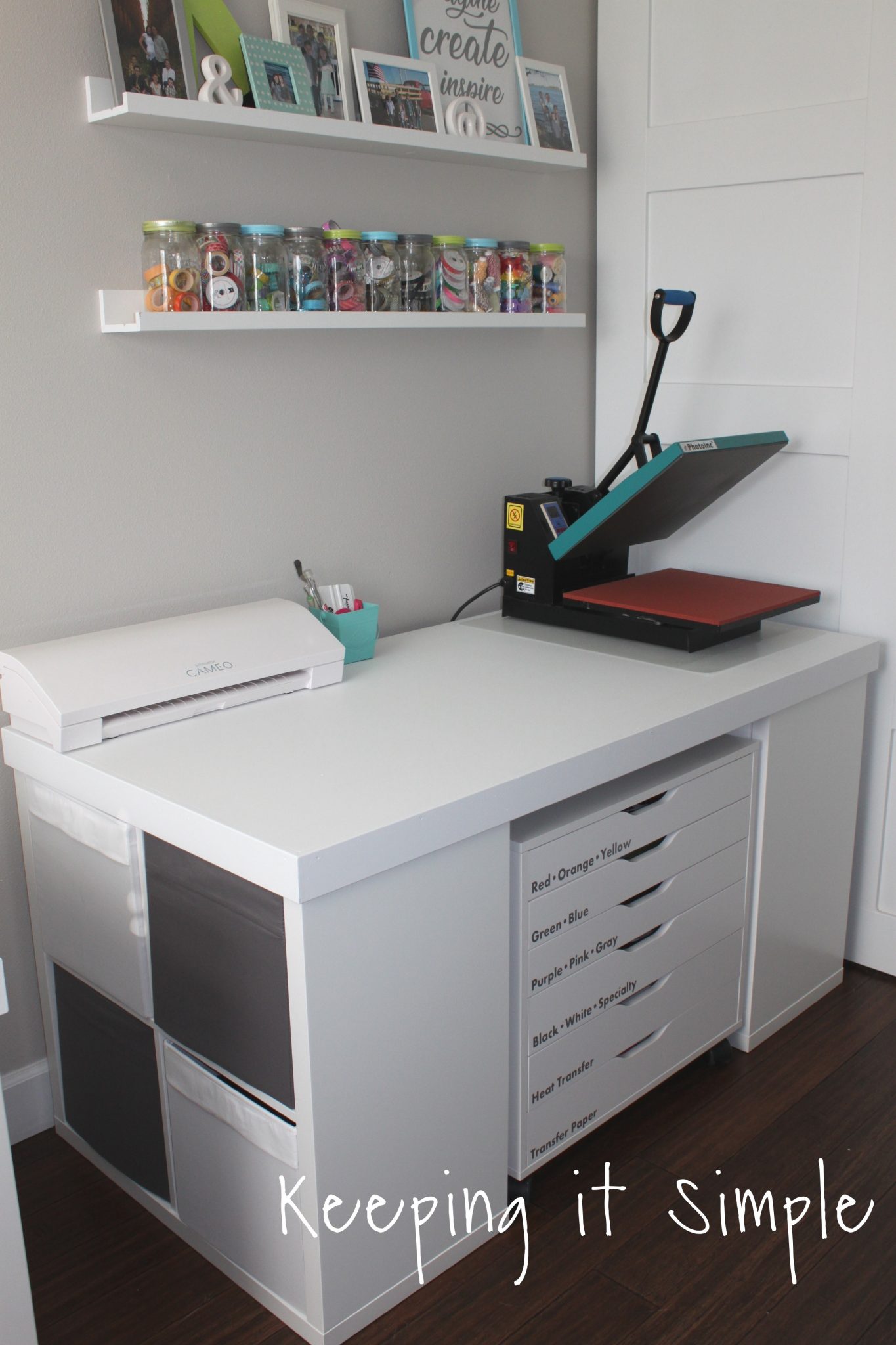 DIY Crafting Table {Vinyl Work Station} - Keeping it Simple