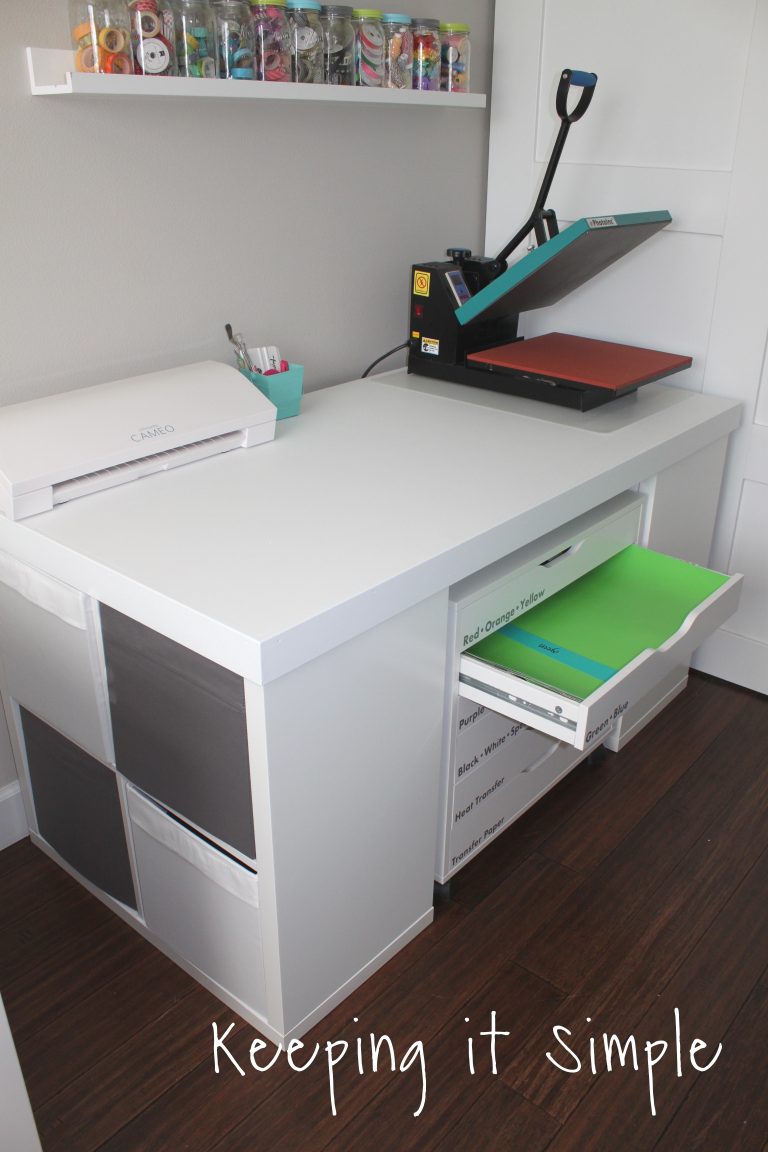 DIY Crafting Table {Vinyl Work Station} - Keeping it Simple