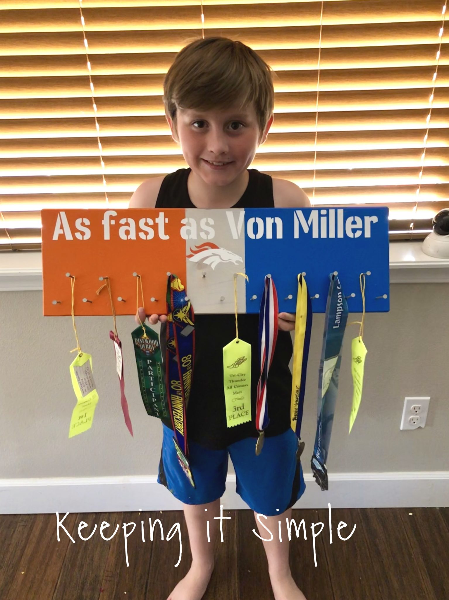 DIY Medal Holder Board - Keeping it Simple