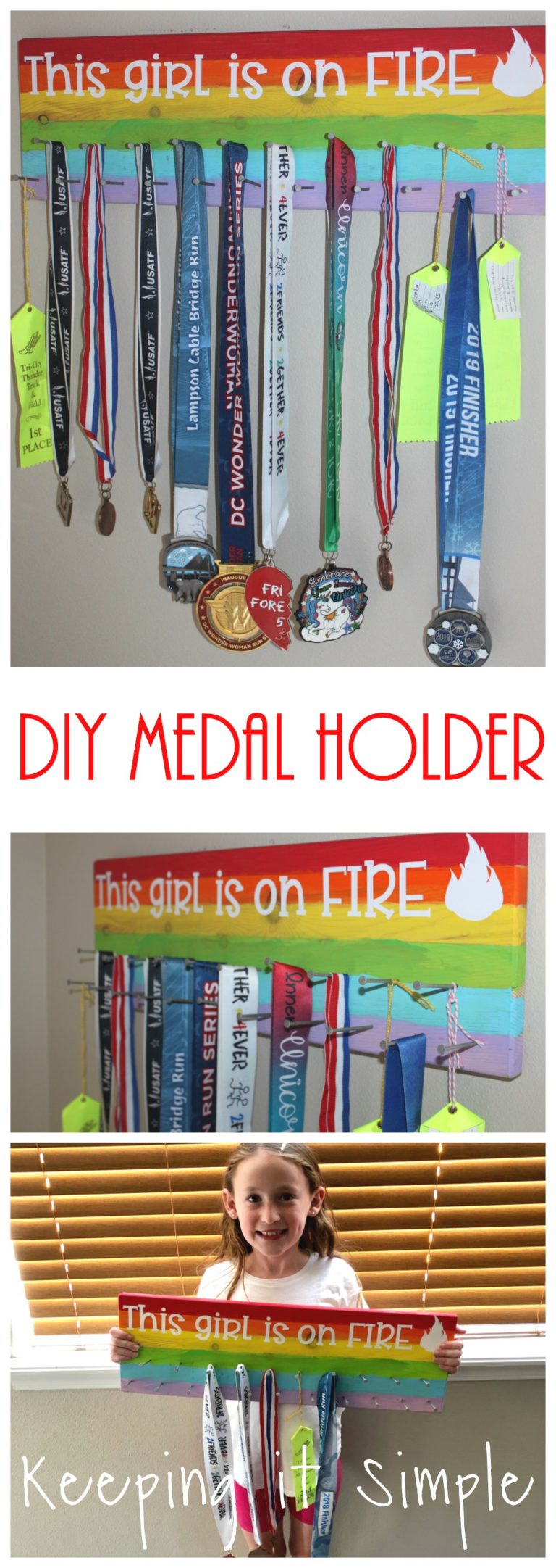 DIY Medal Holder Board - Keeping it Simple