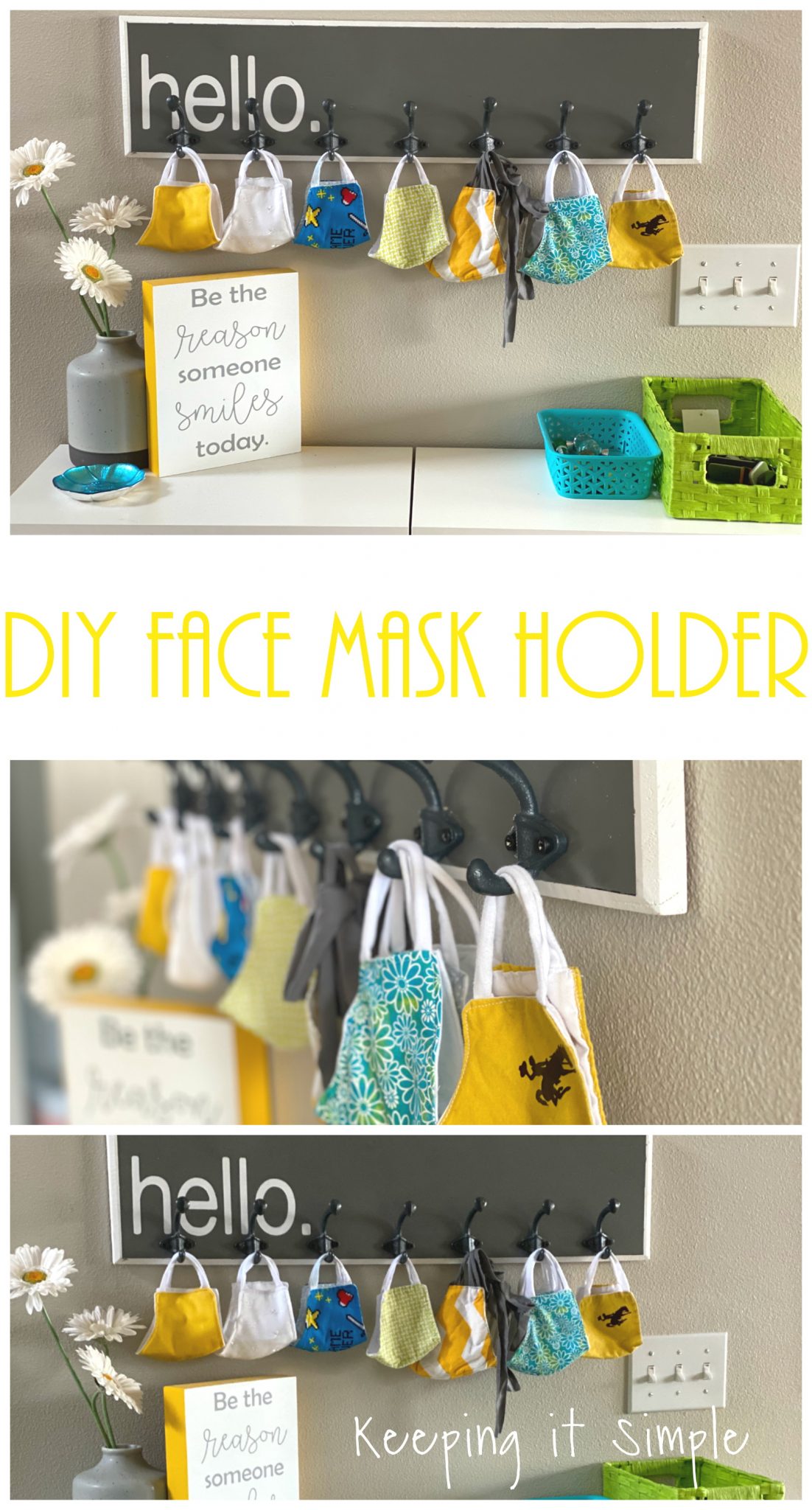 DIY Face Mask Holder and Organizer - Keeping it Simple