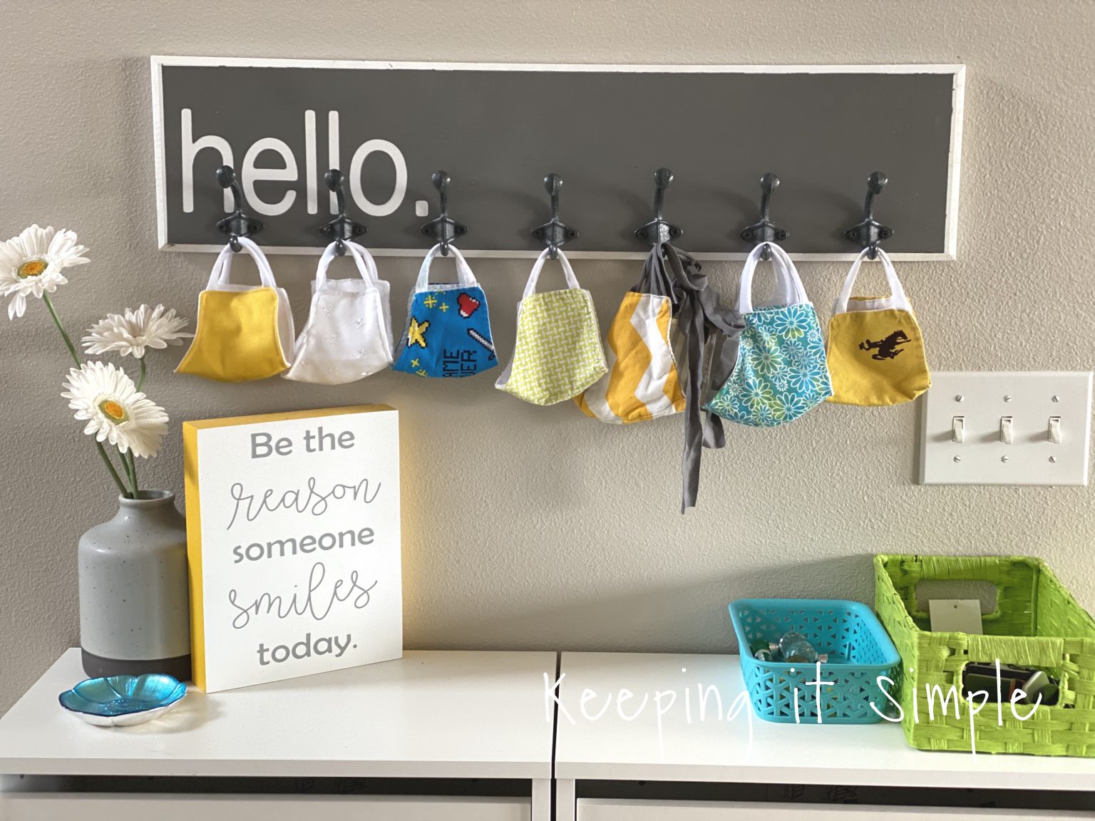 DIY Face Mask Holder and Organizer - Keeping it Simple