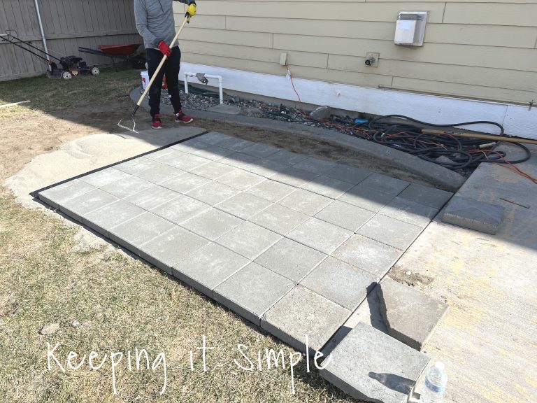 How to Build a DIY Backyard Patio with Pavers - Keeping it Simple