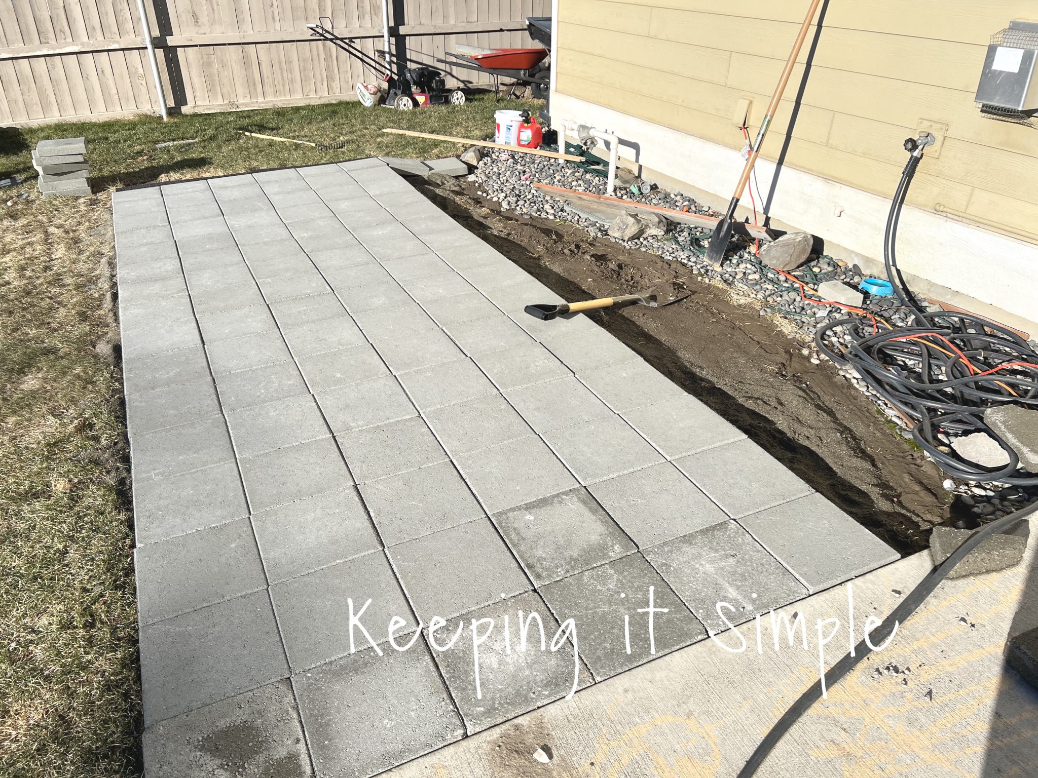 How to Build a DIY Backyard Patio with Pavers - Keeping it Simple