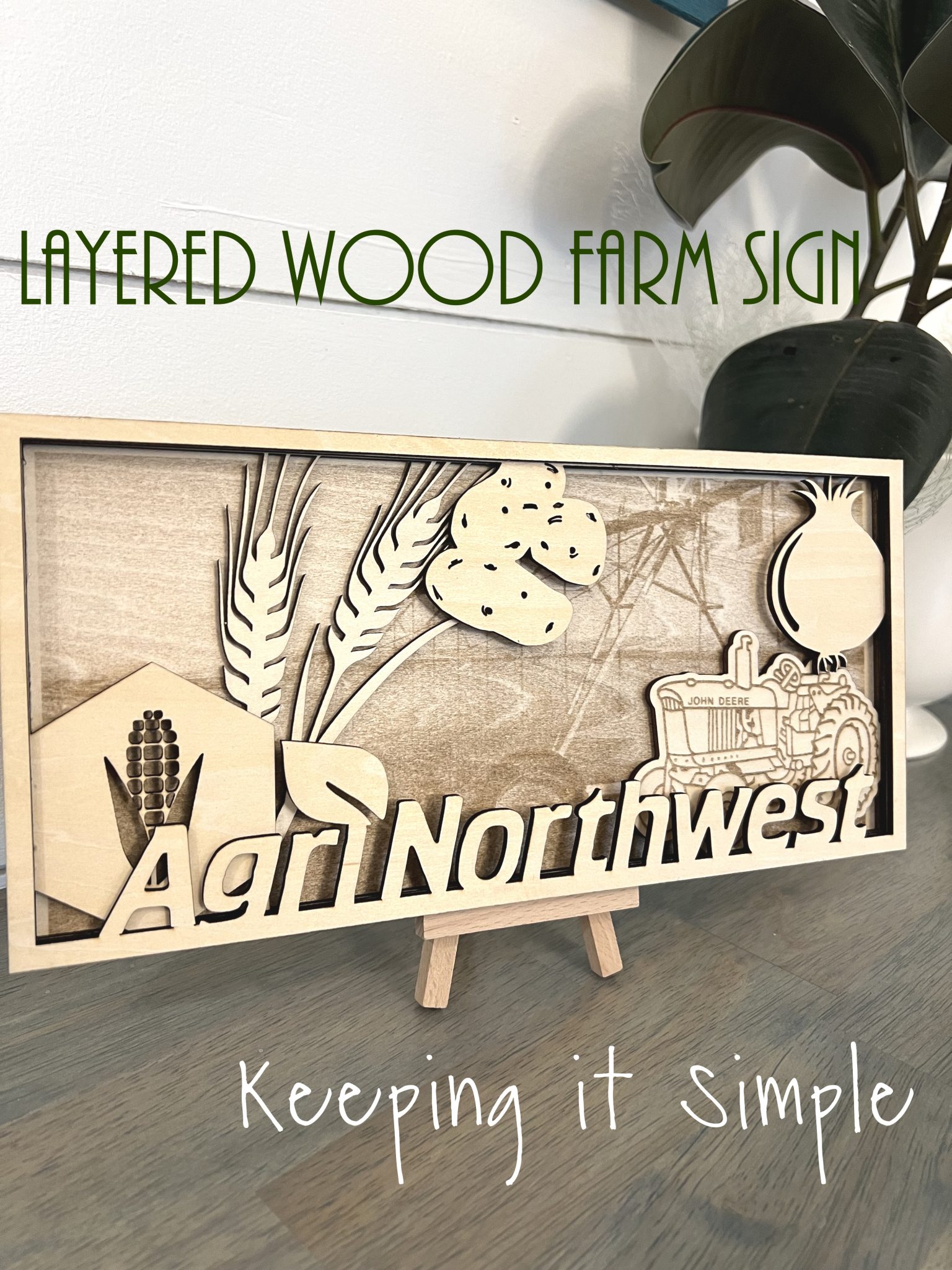 Layered Wood Farm Sign- How to Engrave and Cut Wood at the Same Time ...