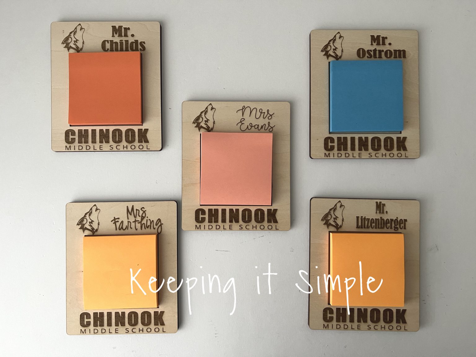 Easy Teacher Gift Idea- Wooden Post It Note Holder Made with xTool ...