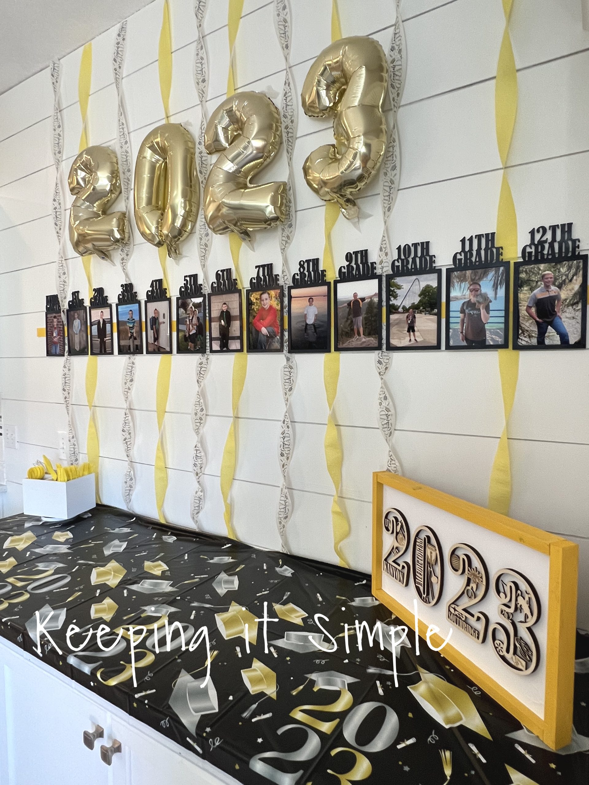 Gradation Party Idea- Graduation Picture Frames with K-12 Grades Photos ...