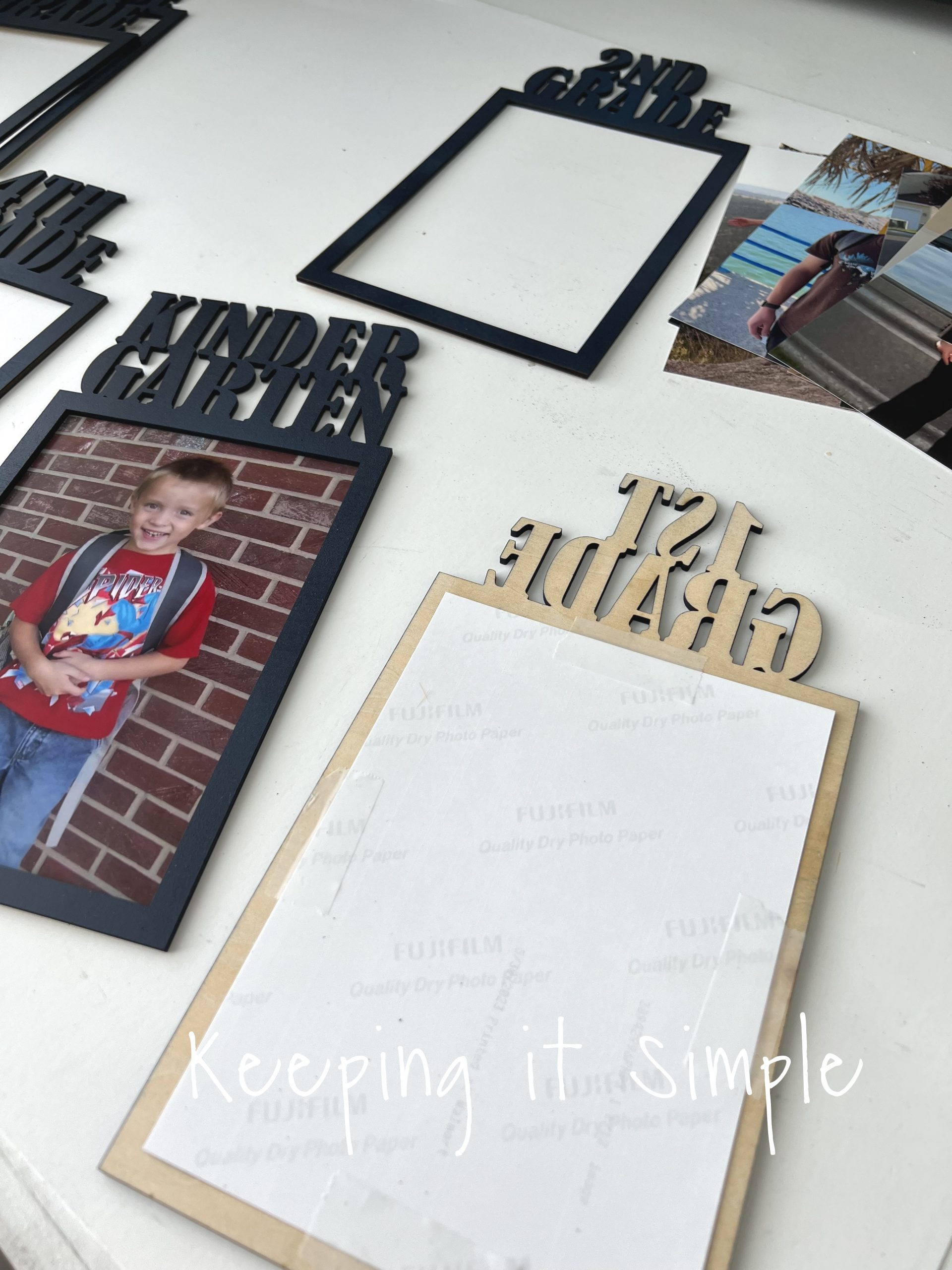 Gradation Party Idea- Graduation Picture Frames with K-12 Grades Photos ...