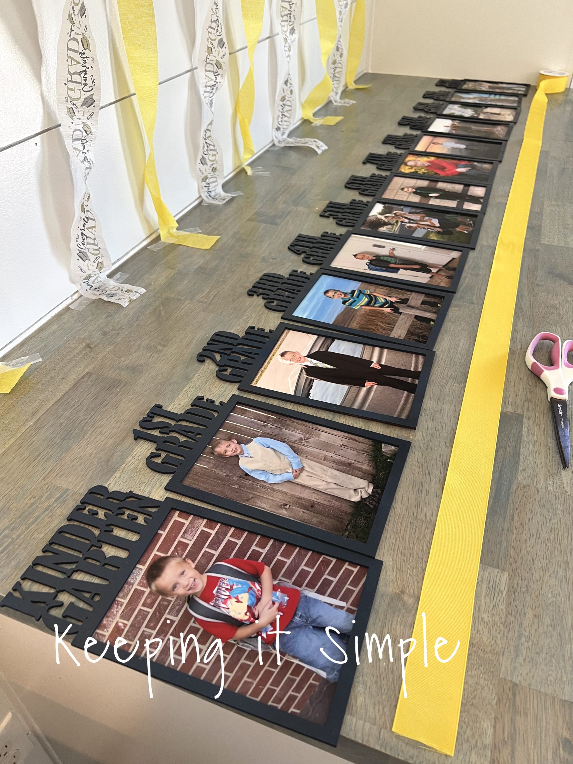 Gradation Party Idea- Graduation Picture Frames with K-12 Grades Photos ...