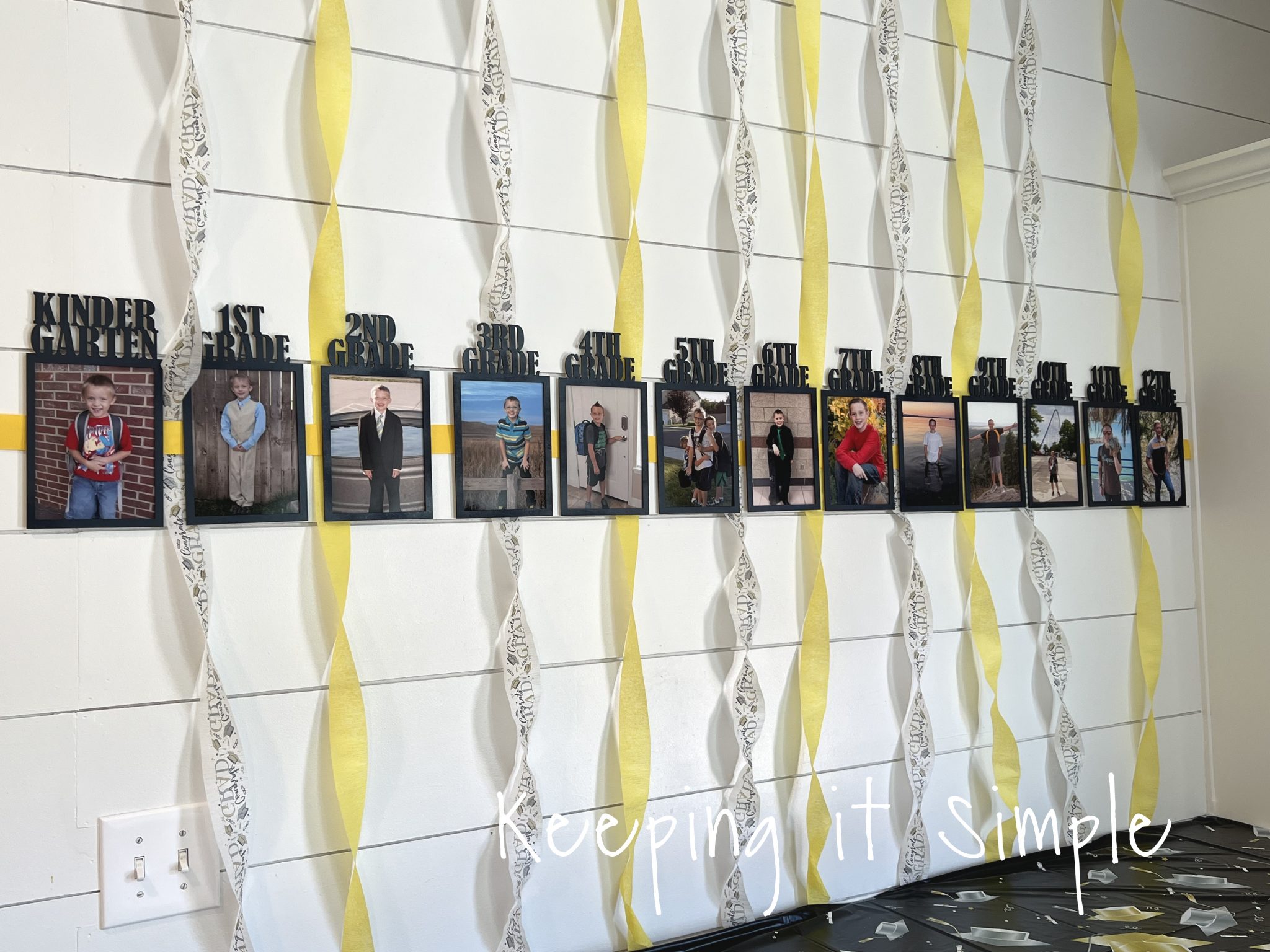 Gradation Party Idea- Graduation Picture Frames with K-12 Grades Photos ...