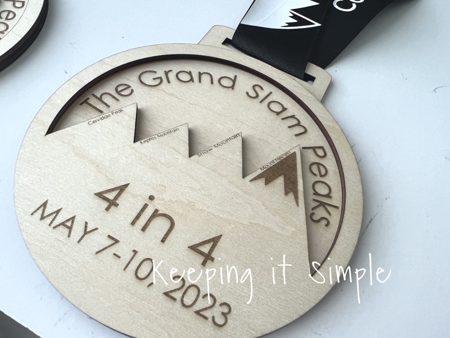 DIY Wooden Race Medals {The Grand Slam Peaks Medals} - Keeping it Simple