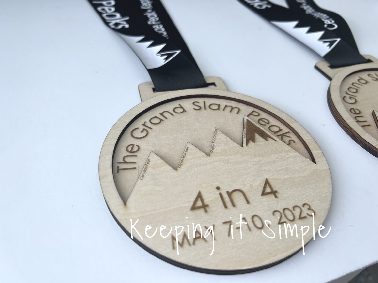 DIY Wooden Race Medals {The Grand Slam Peaks Medals} - Keeping it Simple