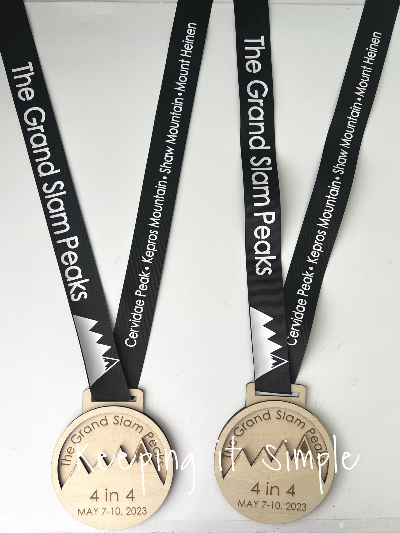 DIY Wooden Race Medals {The Grand Slam Peaks Medals} - Keeping it Simple
