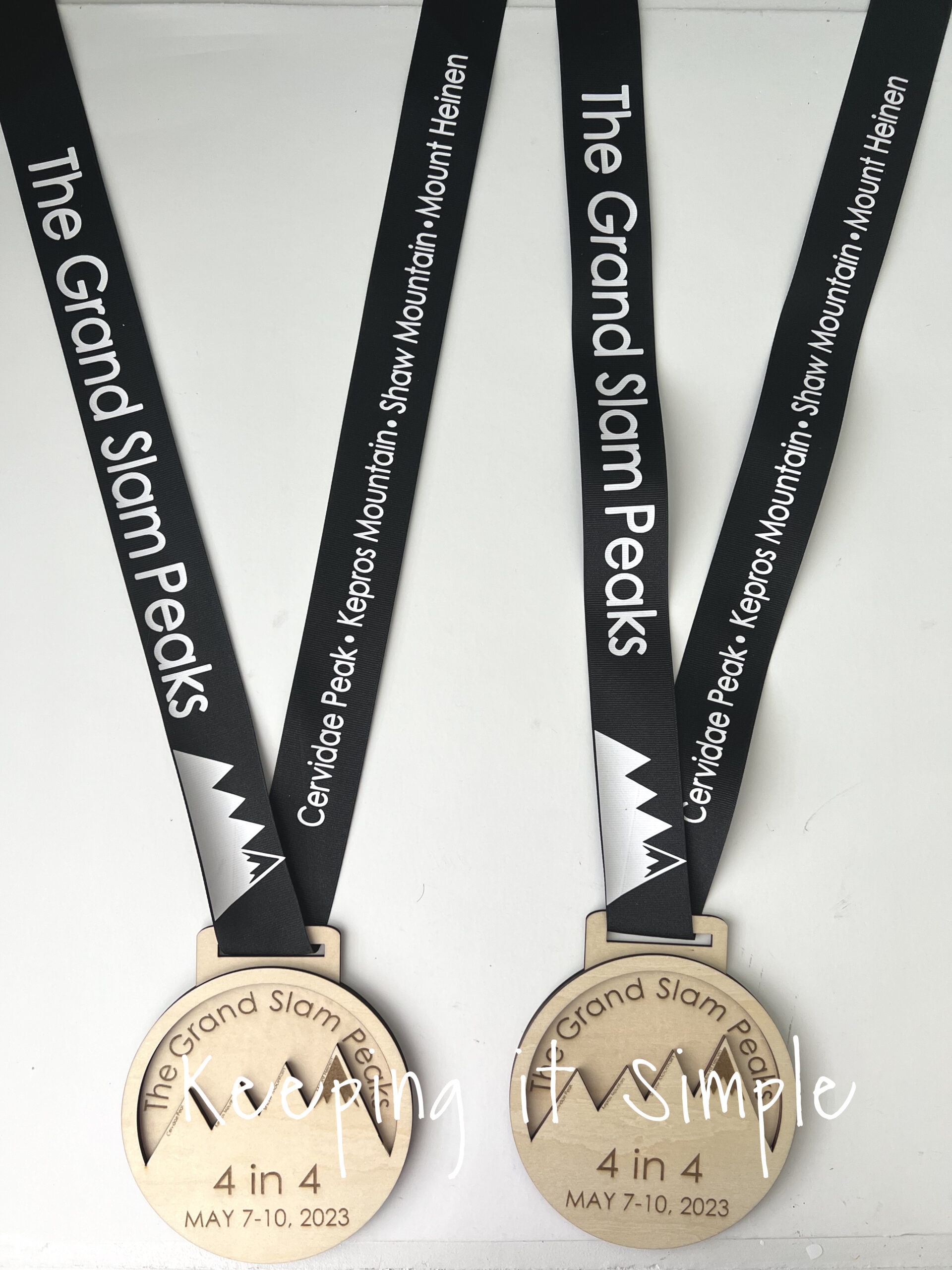 DIY Wooden Race Medals {The Grand Slam Peaks Medals} - Keeping it Simple