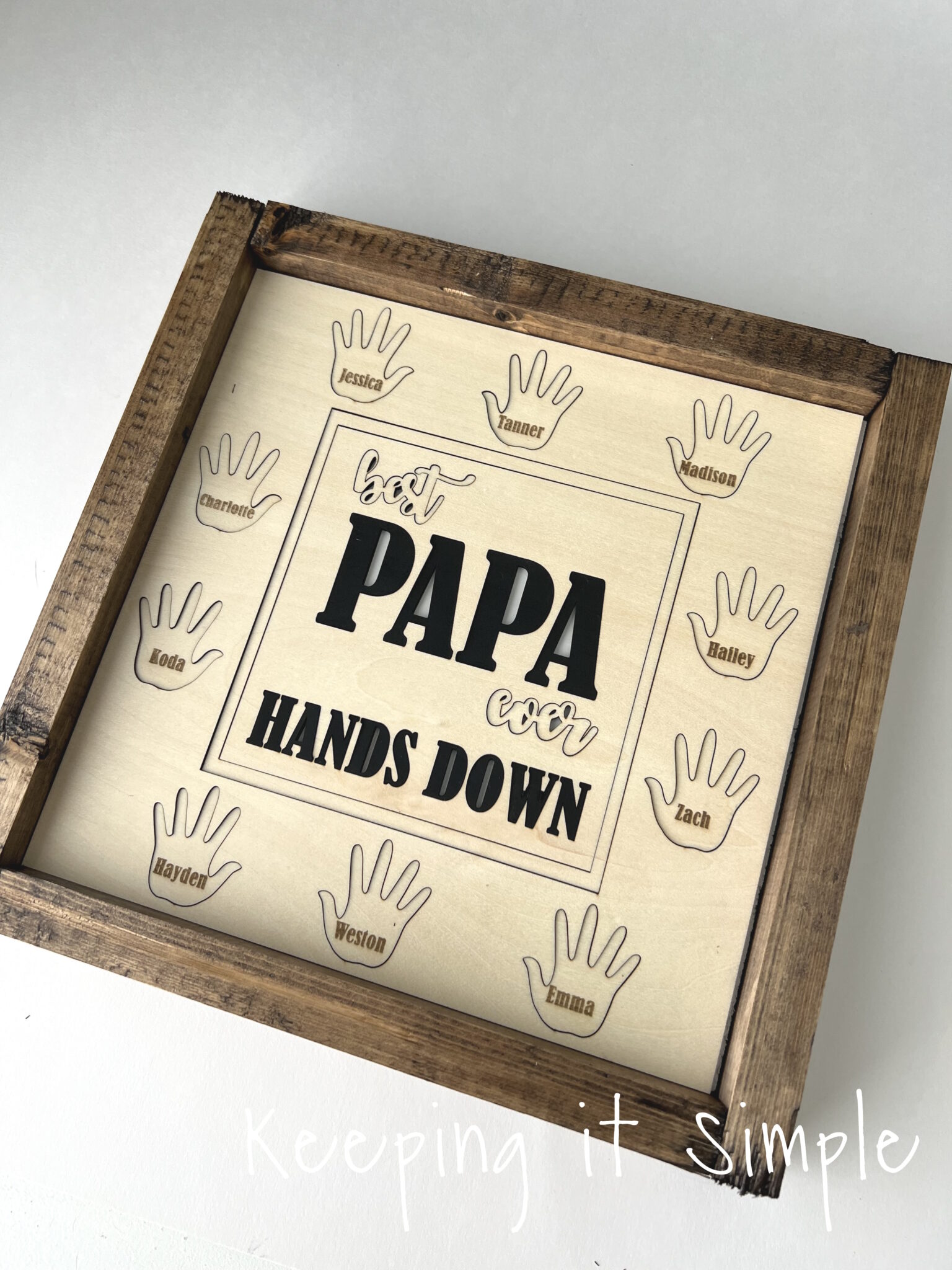 Father’s Day Gift Idea- Best Papa Ever Sign with SVG Cut File - Keeping ...