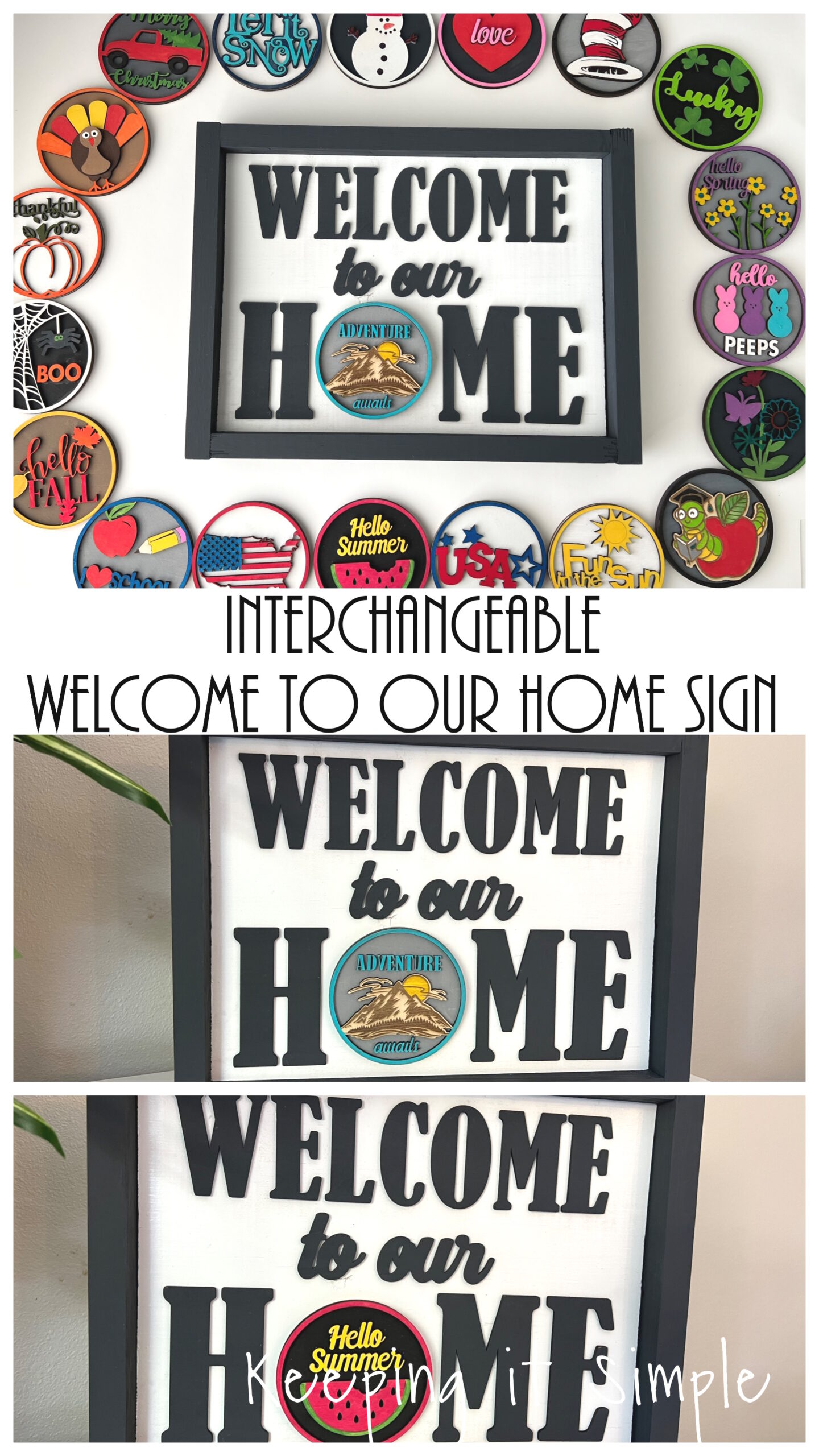 Interchangeable Welcome to Our Home Sign made With xTool M1 - Keeping ...