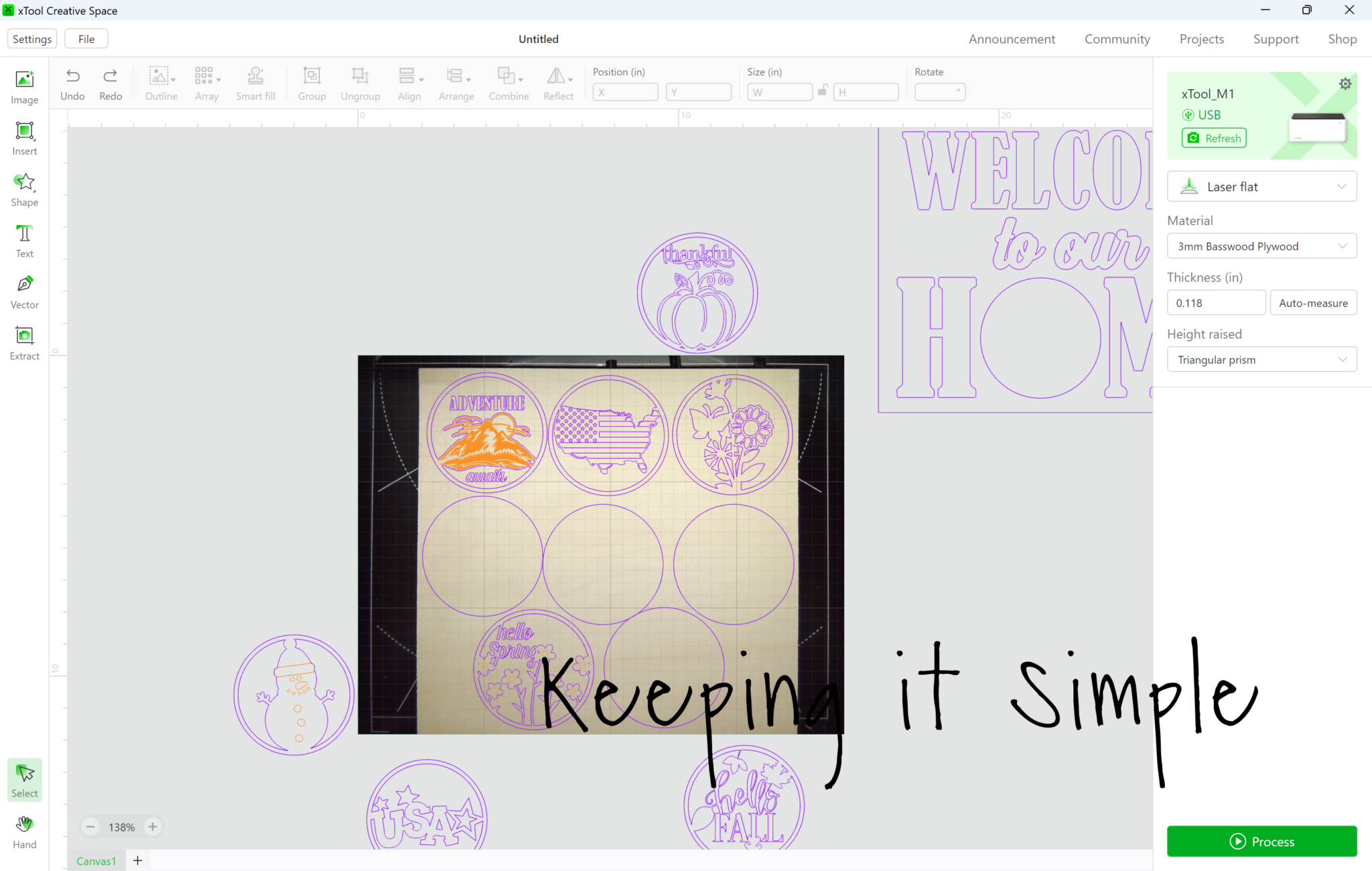 Interchangeable Welcome to Our Home Sign made With xTool M1 - Keeping ...