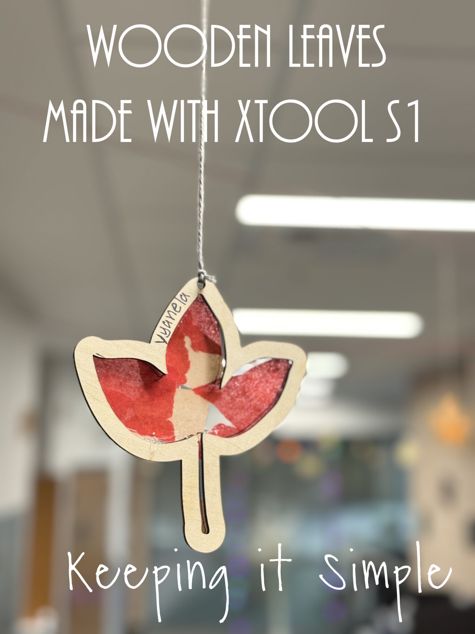 Autumn Kids Craft Idea- Wooden Leaves Made with xTool S1 Laser Cutter ...