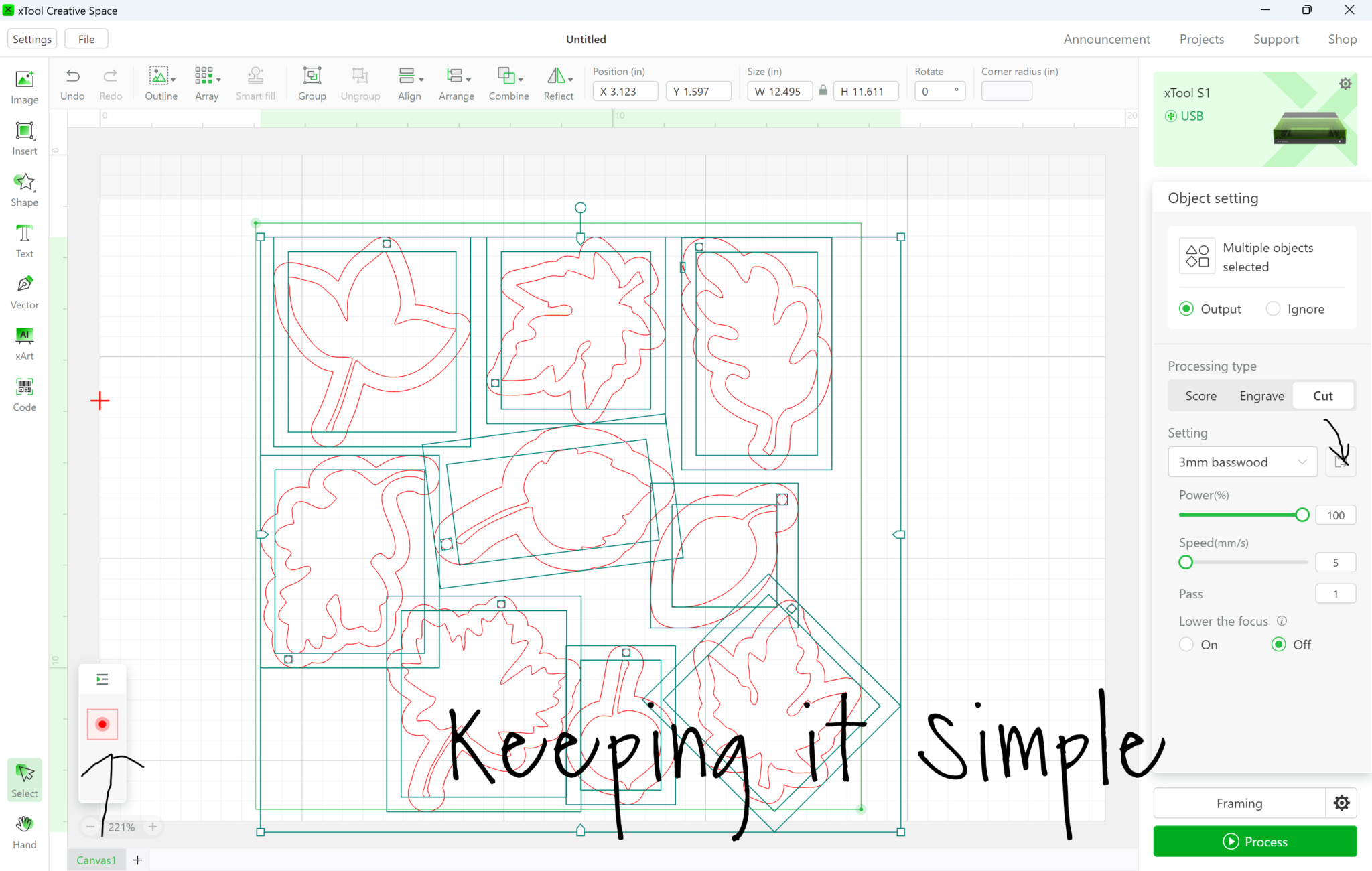 Autumn Kids Craft Idea- Wooden Leaves Made with xTool S1 Laser Cutter ...