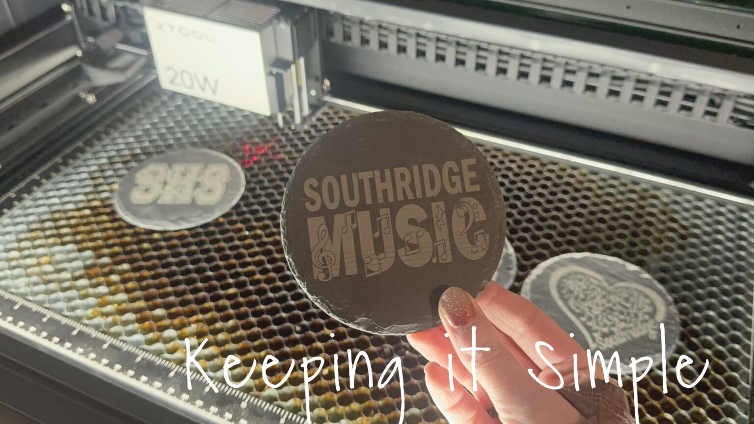 Engraved Stone Coasters- How to Use the Circle Pin Point Positioning on ...